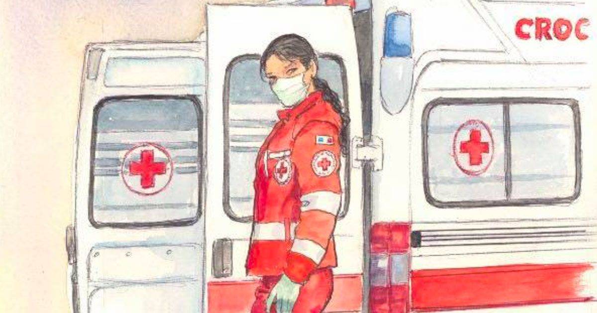 Milo Manara ringrazia i volontari della Croce Rossa con una tavola speciale